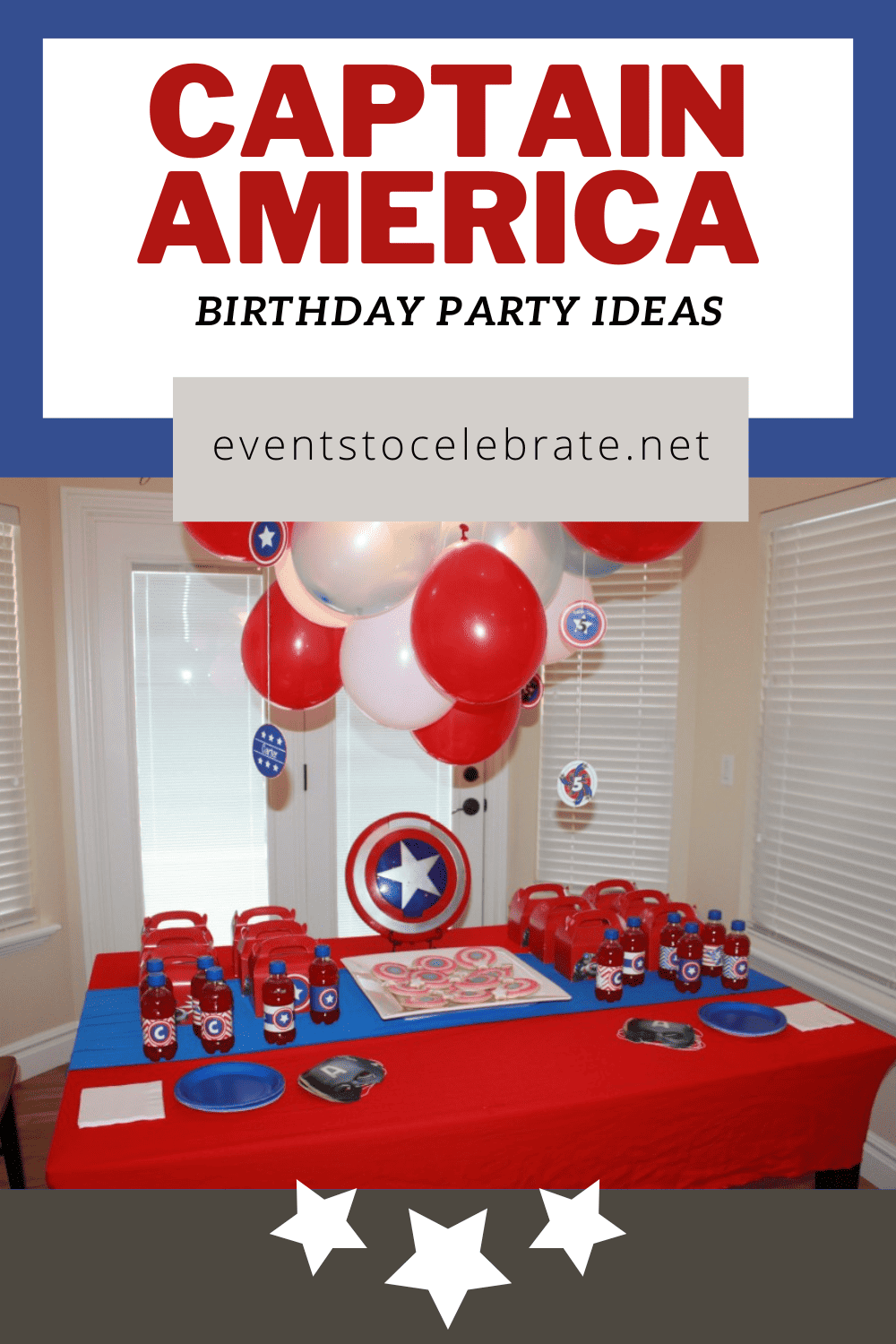 Captain America Themed Birthday Party - Party Ideas for Real People