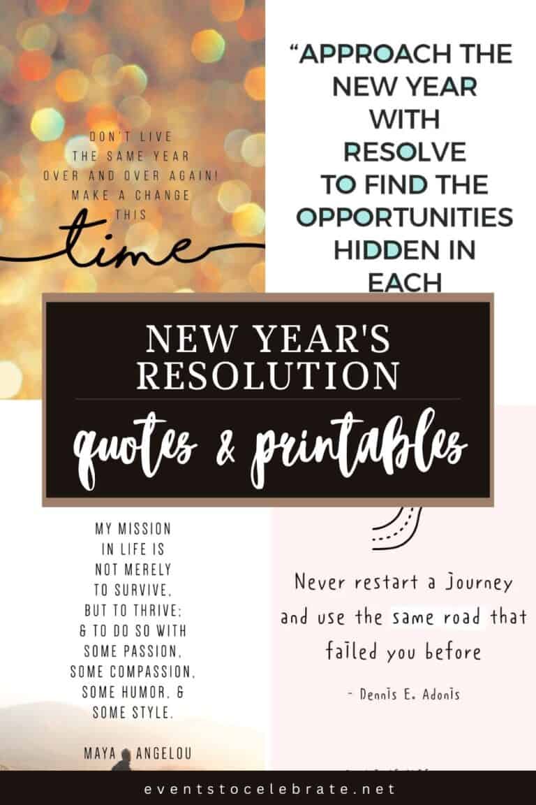 New Year's Resolution Quotes and Printables - Party Ideas for Real People