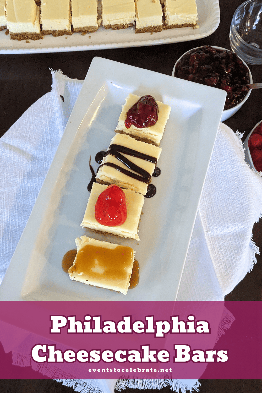 Philadelphia Cheesecake Bars {Easy Party Dessert} - Party Ideas for ...