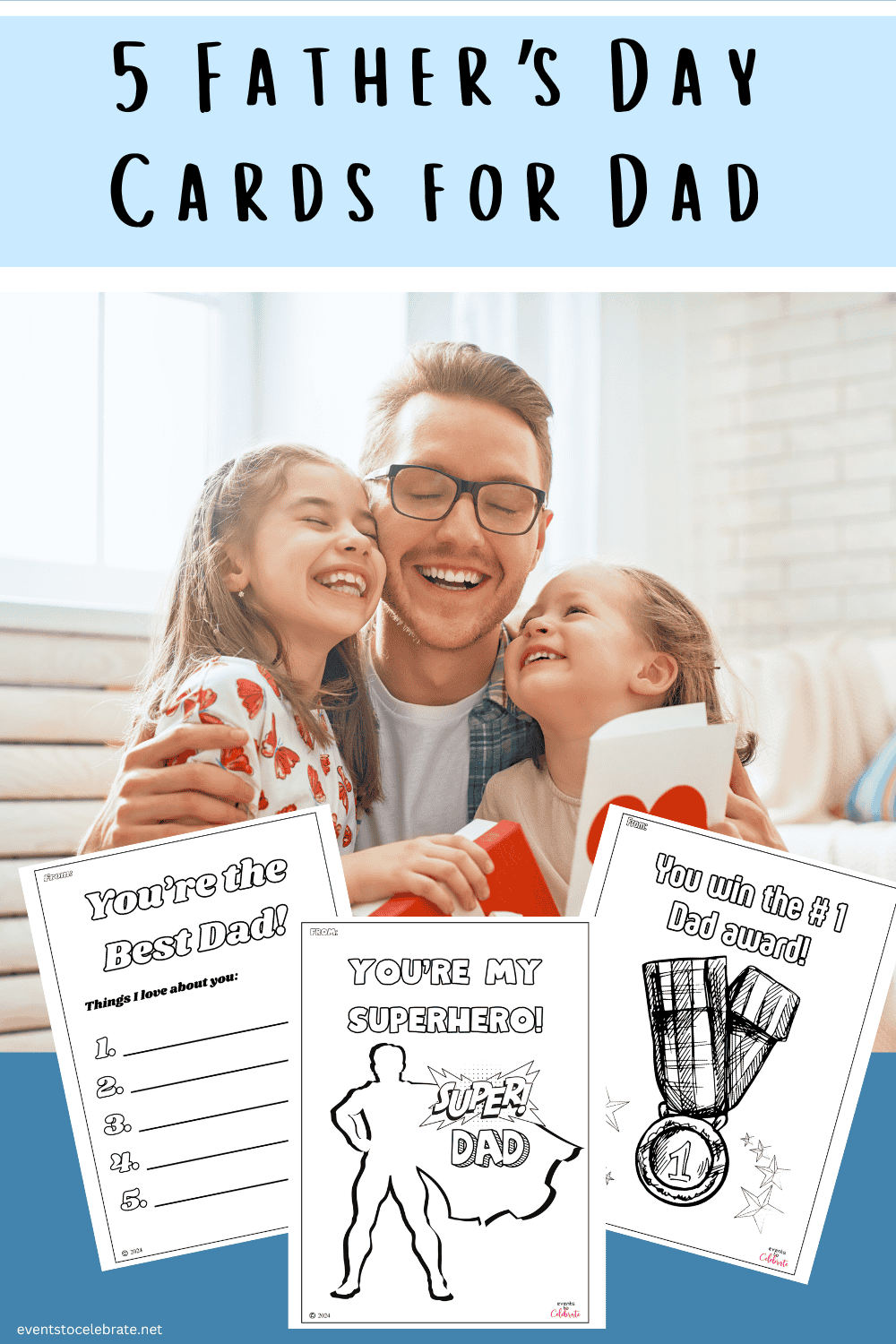 5 Coloring Page Father's Day Cards for Kids - Party Ideas for Real People