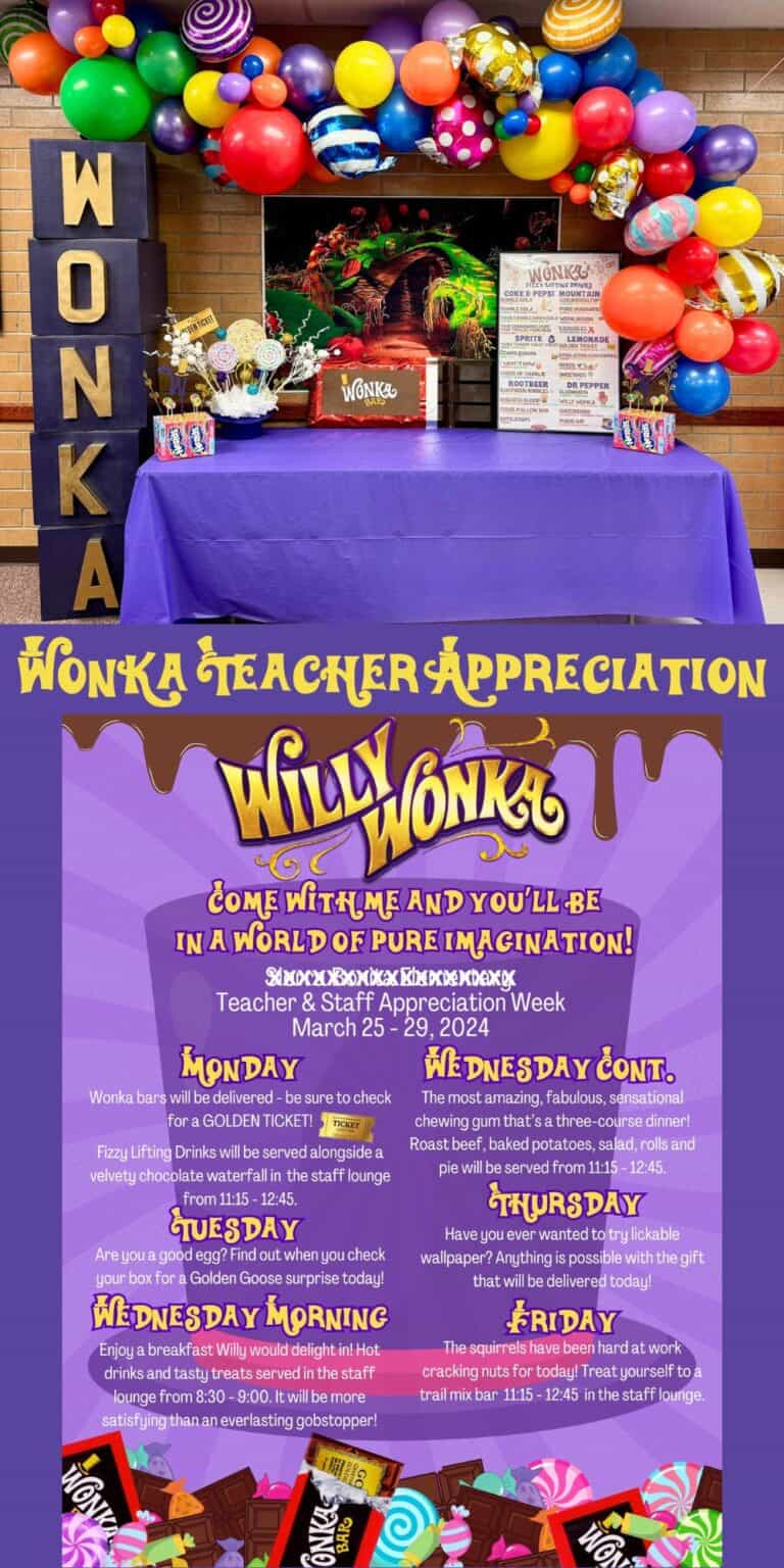 Willy Wonka Teacher Appreciation Week - Party Ideas for Real People
