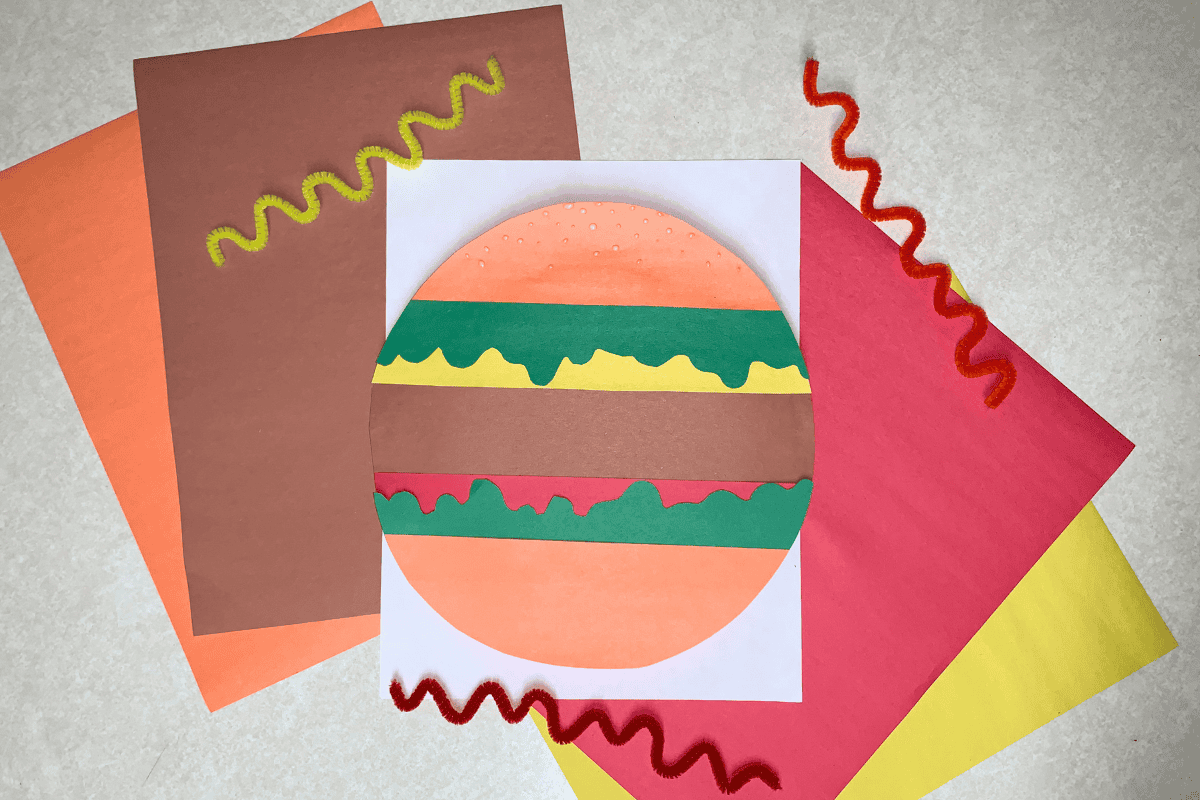 Paper Plate Burger Craft For Kids - Party Ideas for Real People