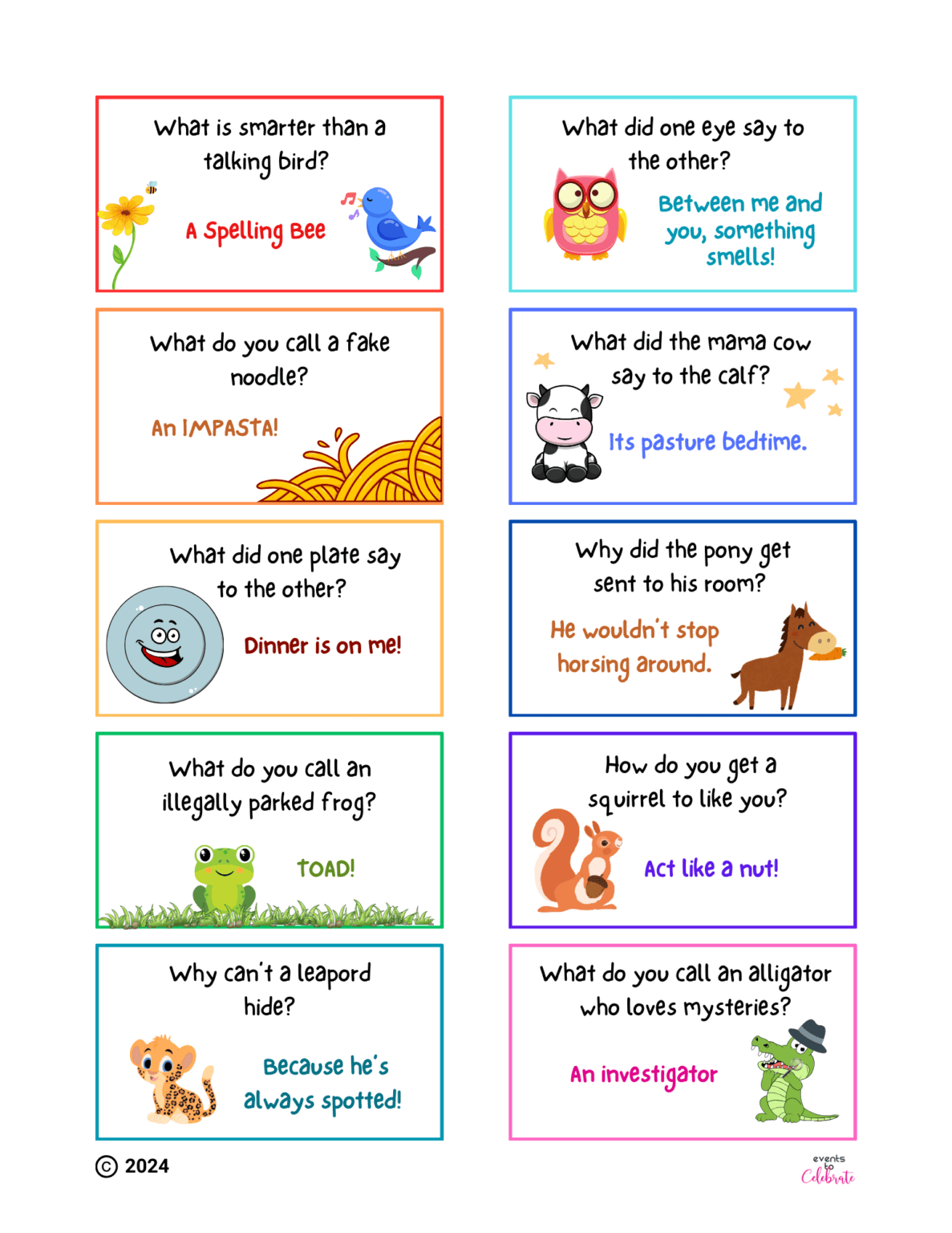 Silly & Fun Lunchbox Jokes for Kids (Free Printable!) - Party Ideas for ...