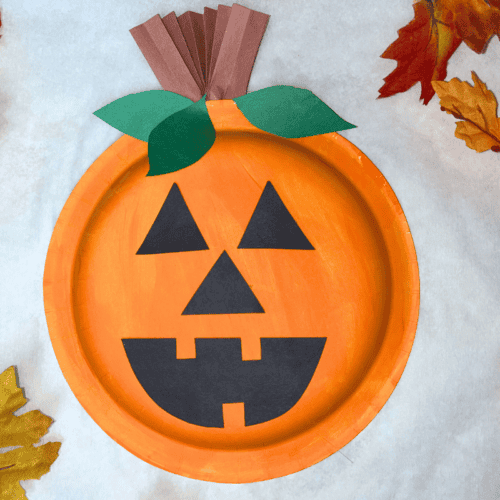 Festive Pumpkin Paper Plate Craft - Party Ideas for Real People