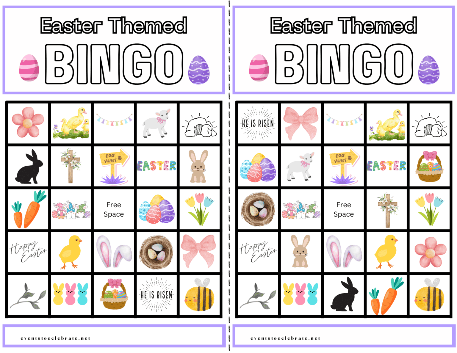 Easter Bingo Game - Free Printable - Party Ideas for Real People
