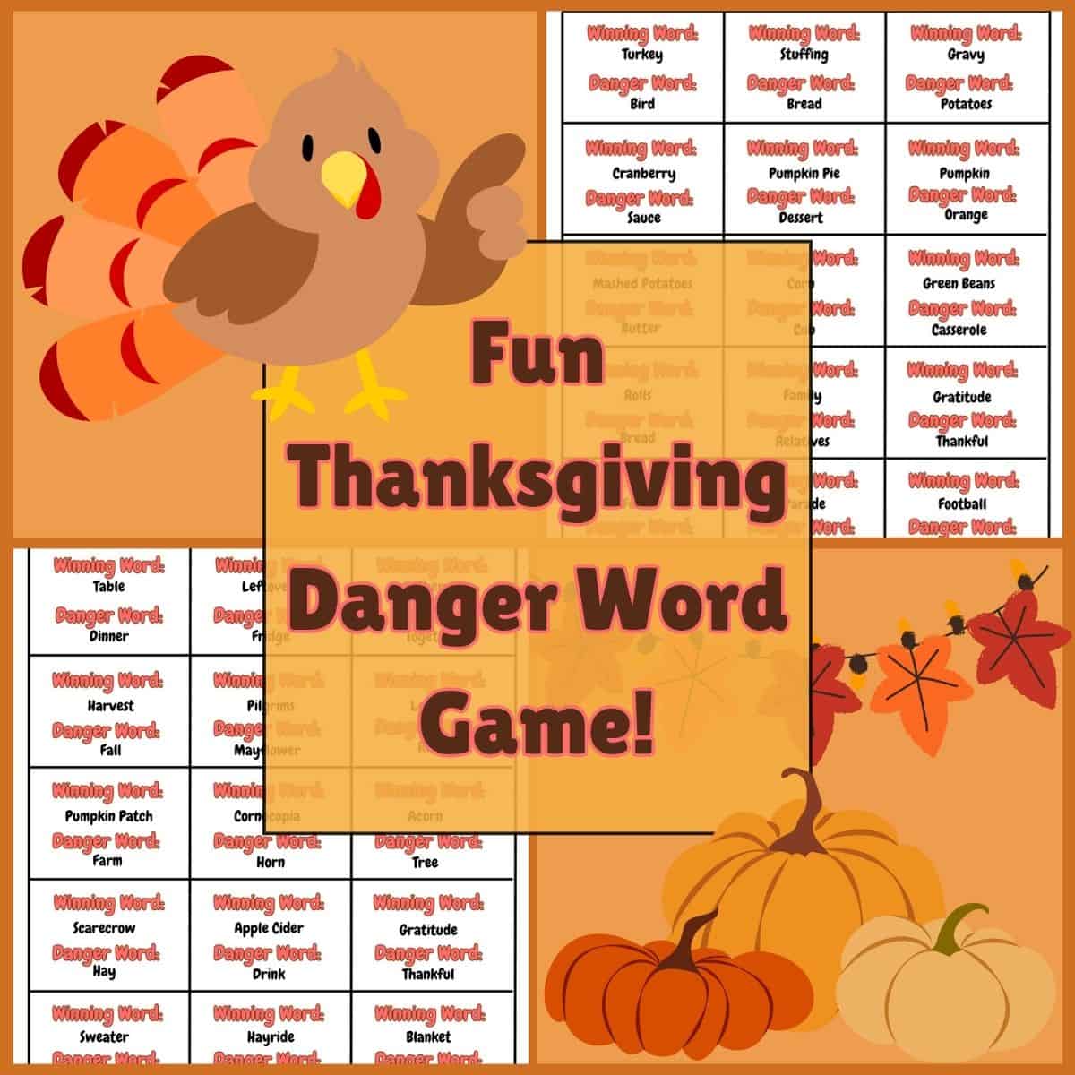Fun Thanksgiving Danger Word Game-Free Printable - Party Ideas for Real ...